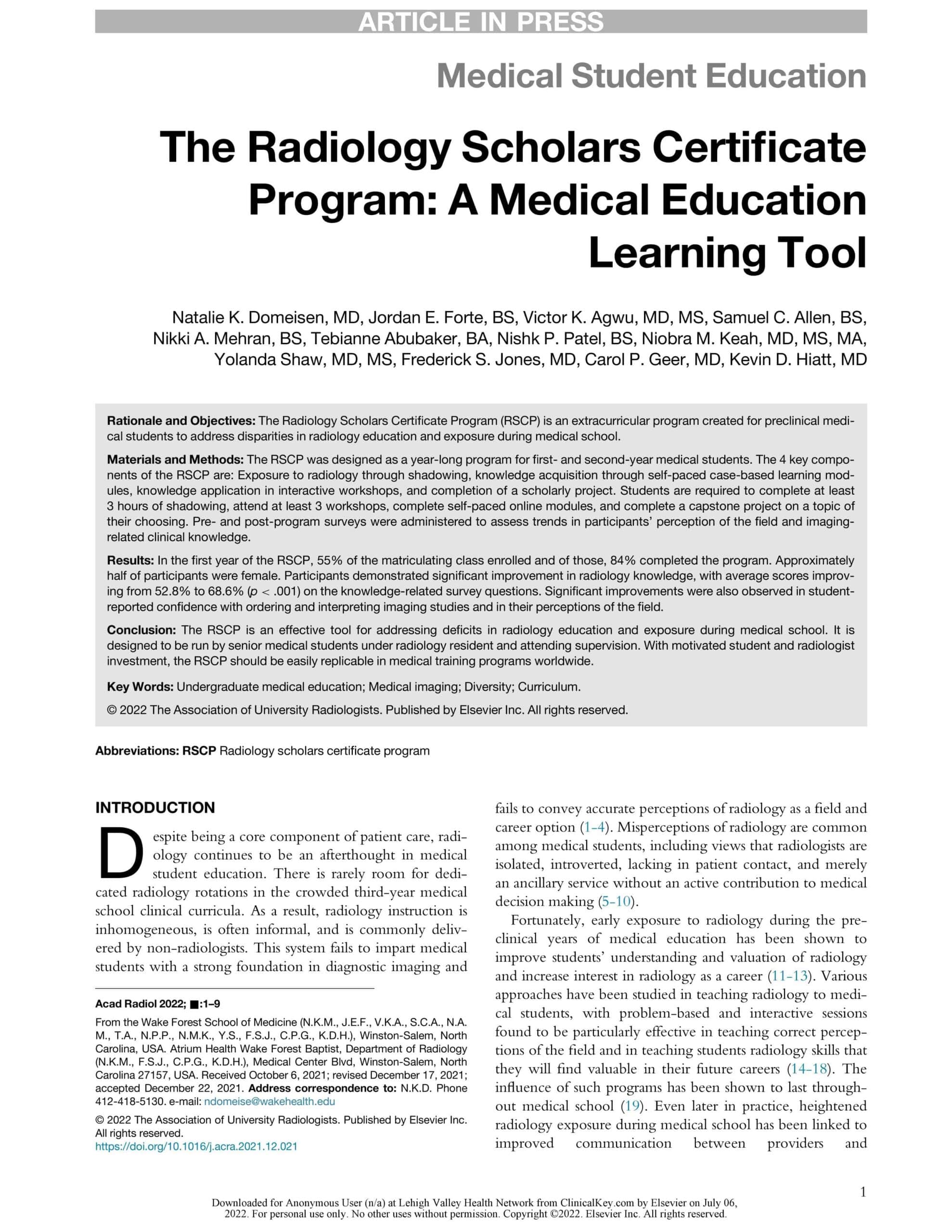 Resources for Radiologists | NDACR